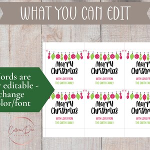 Editable Christmas Gift Tag Printable Edit Online in Corjl Instant ...