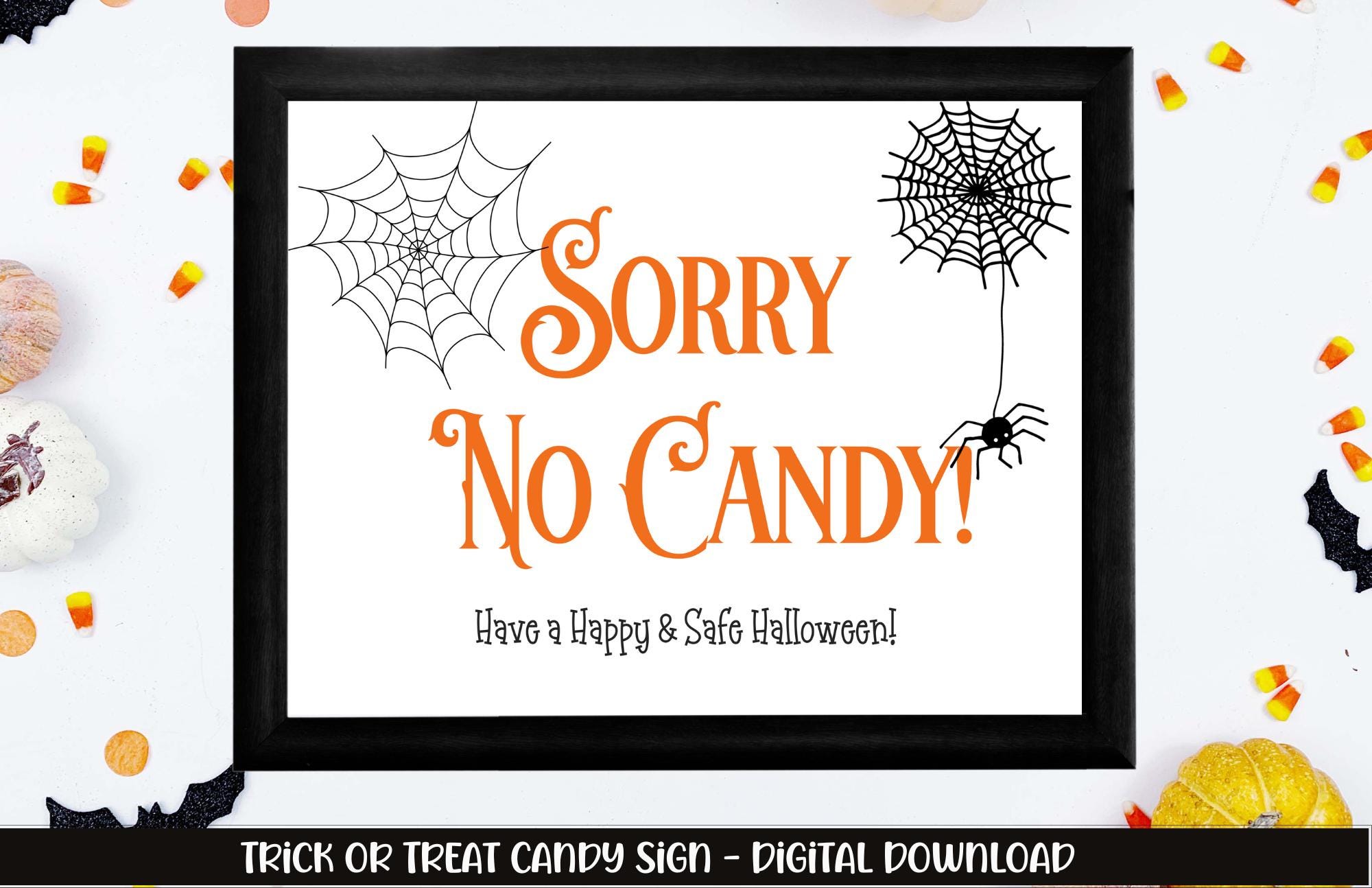 Sorry No Candy Printable Sign | Trick or Treater Sign | Instant ...