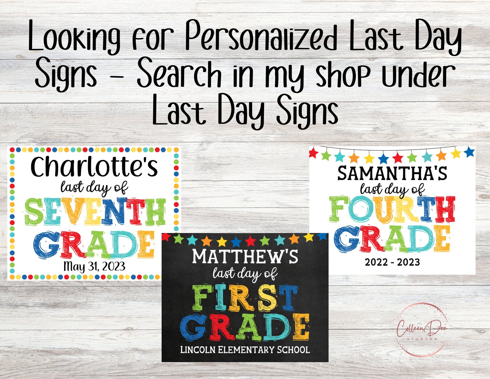 Last Day School Printable Sign Bundle Includes Prek 8th - Etsy