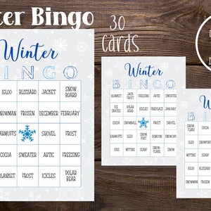 Winter Bingo | Winter Printable | Bingo Game | Winter Game | Digital ...