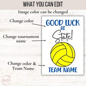 Editable WATER POLO Good Luck at State Printable Tag | Waterpolo Team ...