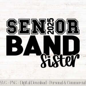 Senior Band Sister 2025 | Marching Band | Family Shirt | Senior 2025 ...