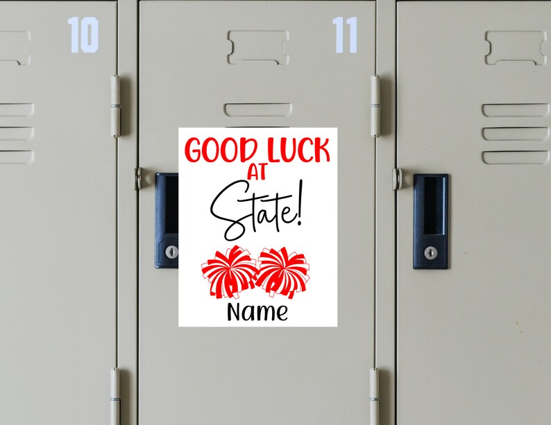 Editable Poms Cheer Good Luck State Printable Tag Poms Cheer - Etsy