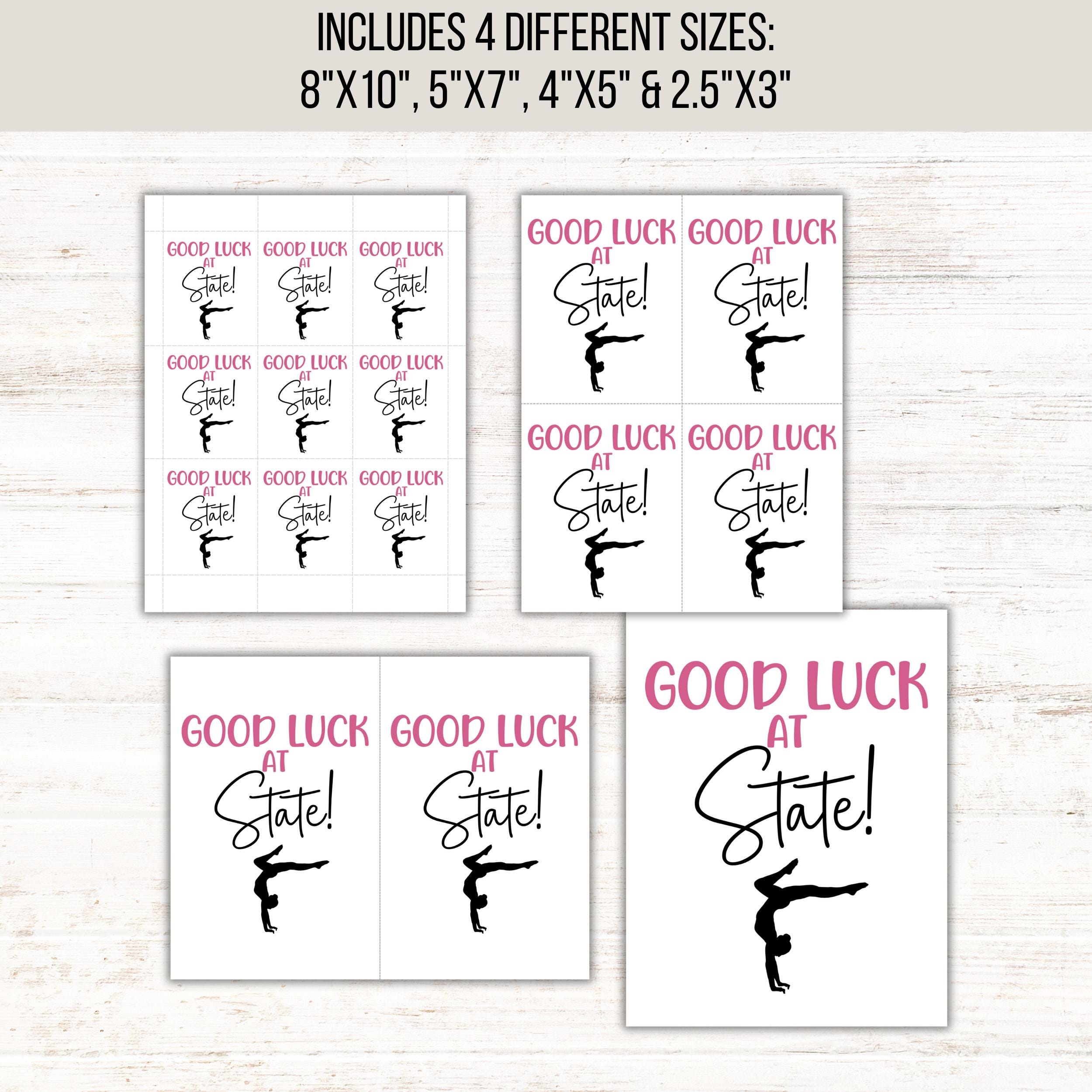 GYMNASTICS Good Luck at State! Printable Tag | Team Good Luck Tag ...