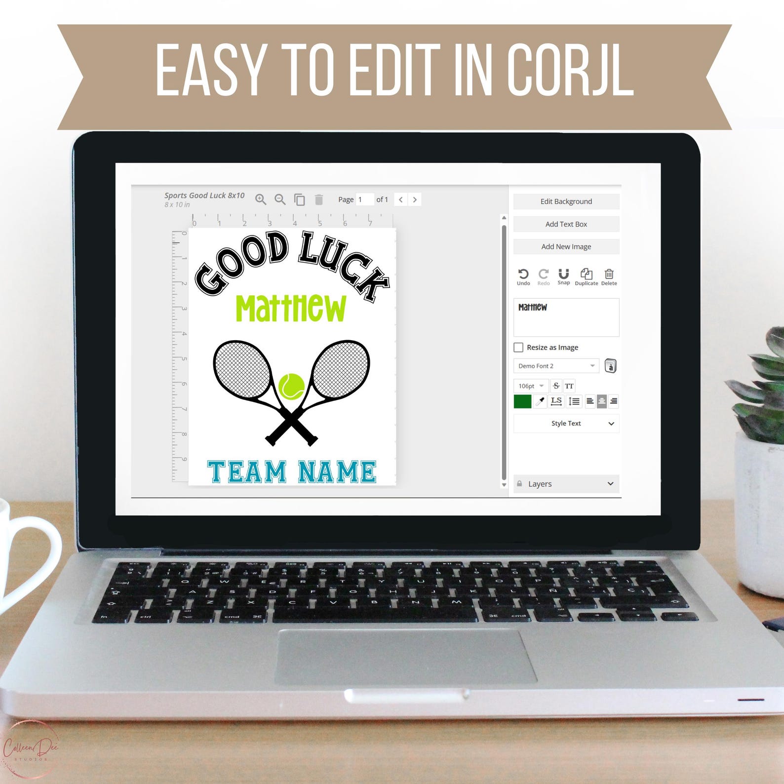 Editable Tennis Good Luck Printable Sign | Tennis Team Good Luck | Edit ...
