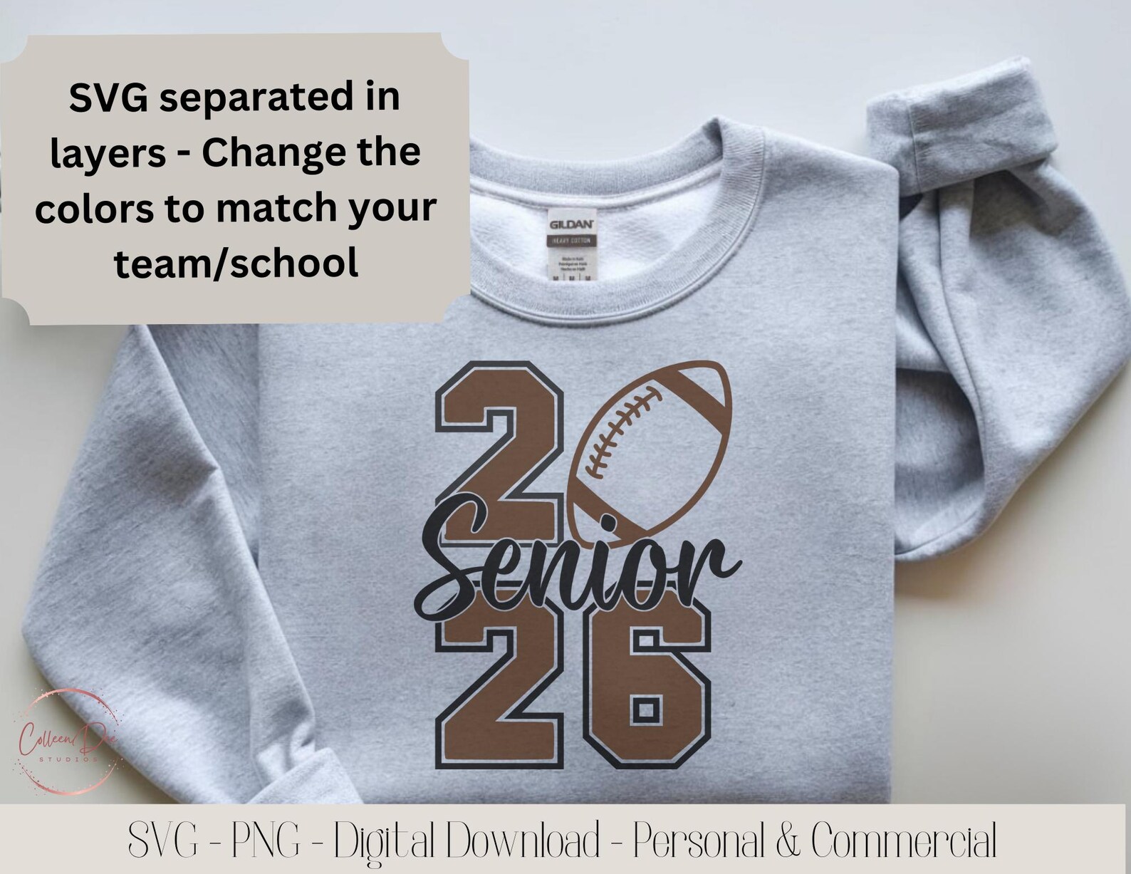 Senior Football 2026 | Football Team Senior | Senior 2026 | Cut File ...