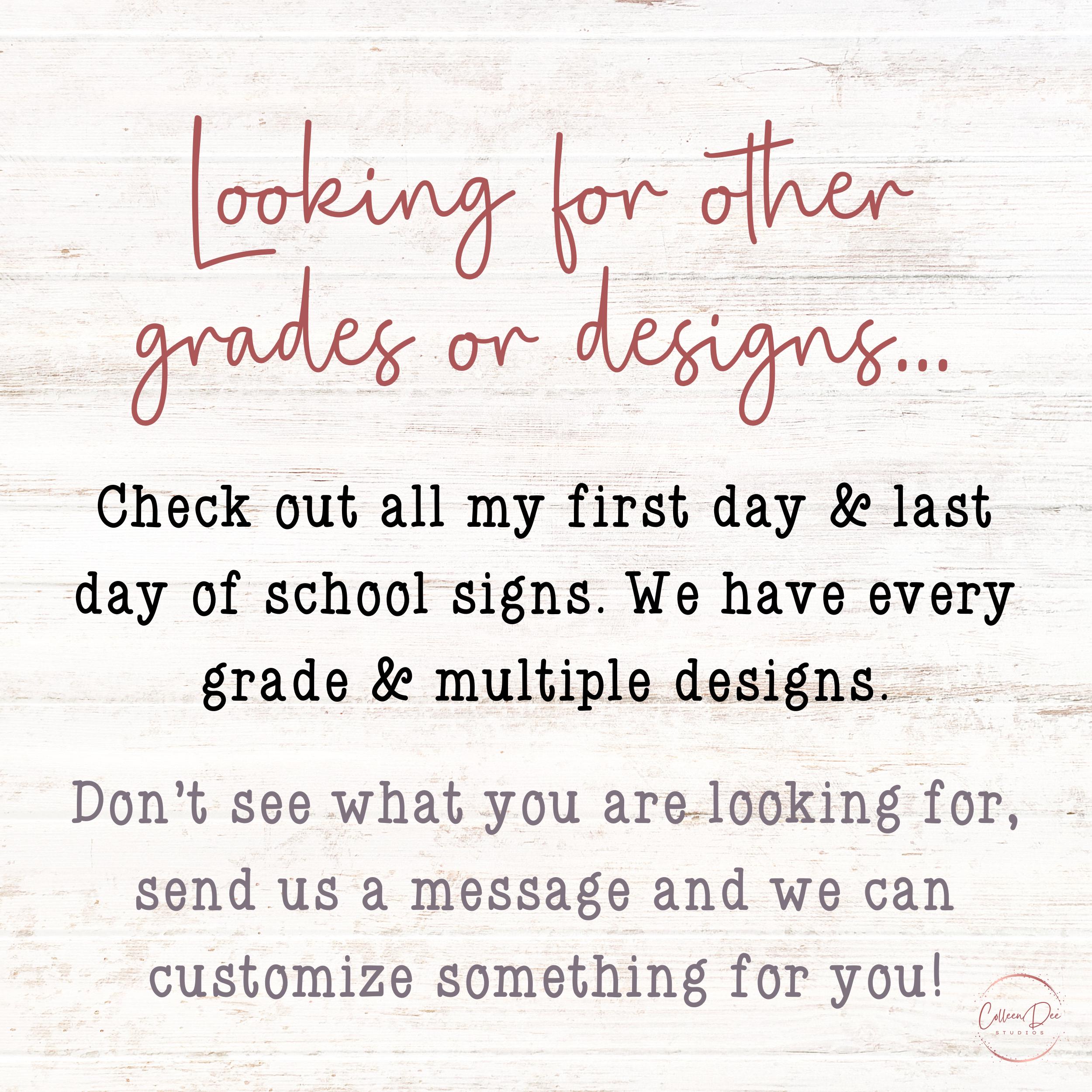 FIRST and LAST Day of FIRST Grade Sign Set | 1st Day of 1st Grade ...