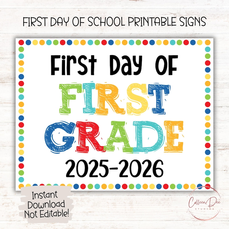 First Day of School Sign - Etsy