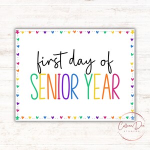 FIRST and LAST Day of SENIOR Year Sign Set | 1st Day of 12th Grade ...