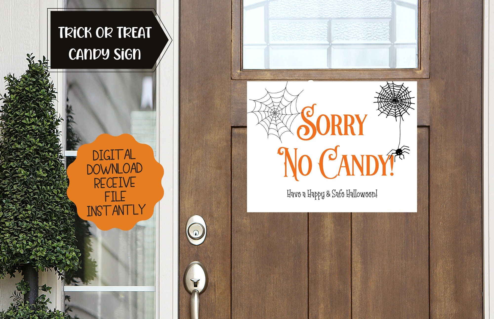 Sorry No Candy Printable Sign Trick or Treater Sign - Etsy