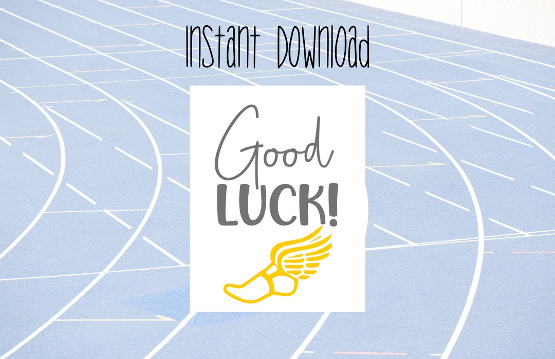 Cross Country Track Good Luck Printable Tag | Good Luck Tag | Running ...