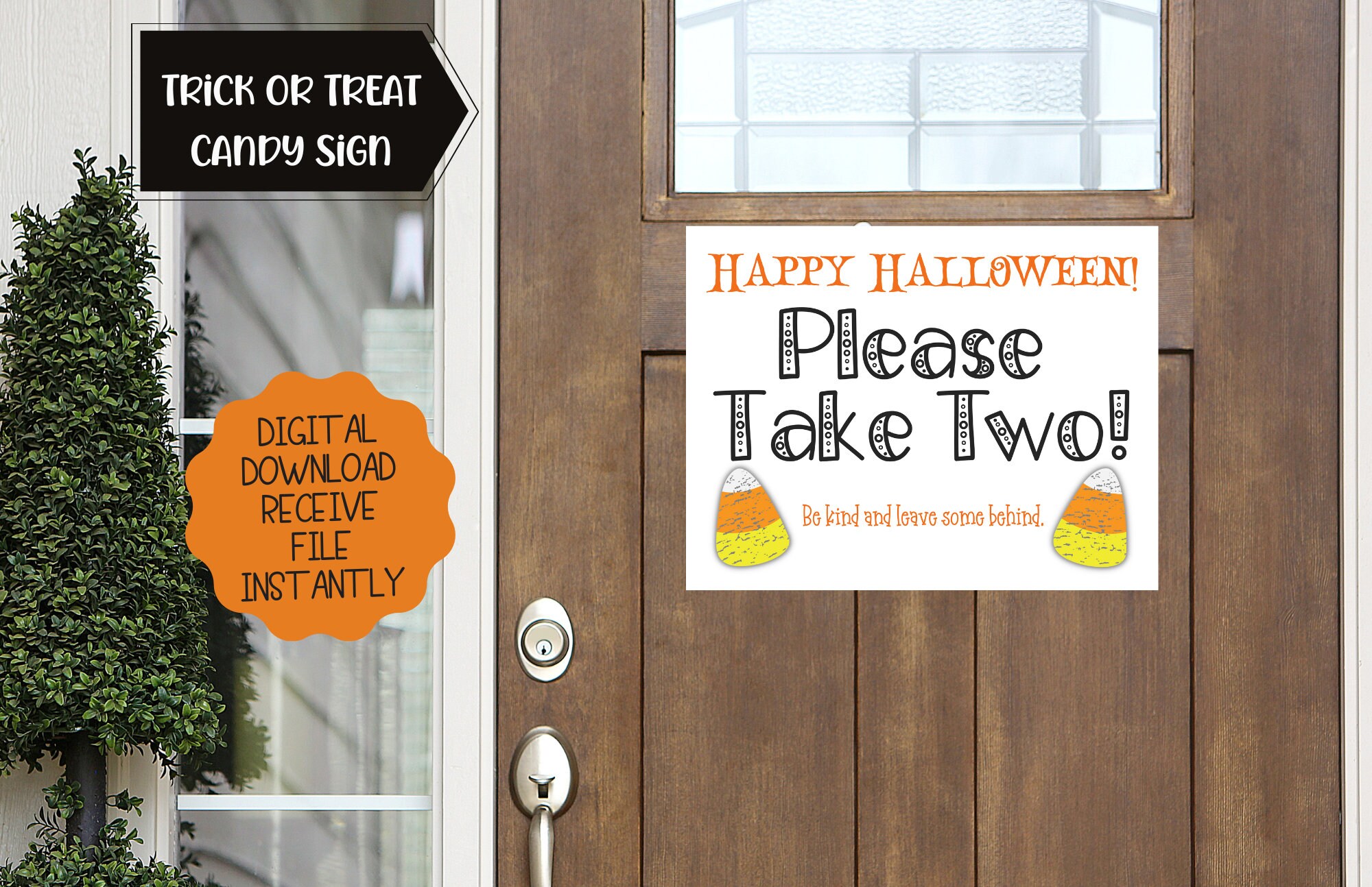 Printable Sign for Halloween Candy Bowl Trick or Treater - Etsy