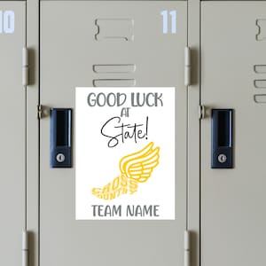 Editable Cross Country Good Luck at State Printable | Cross Country ...