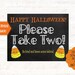 Printable Take 2 Sign for Halloween Candy Bowl | Trick or Treater Sign ...