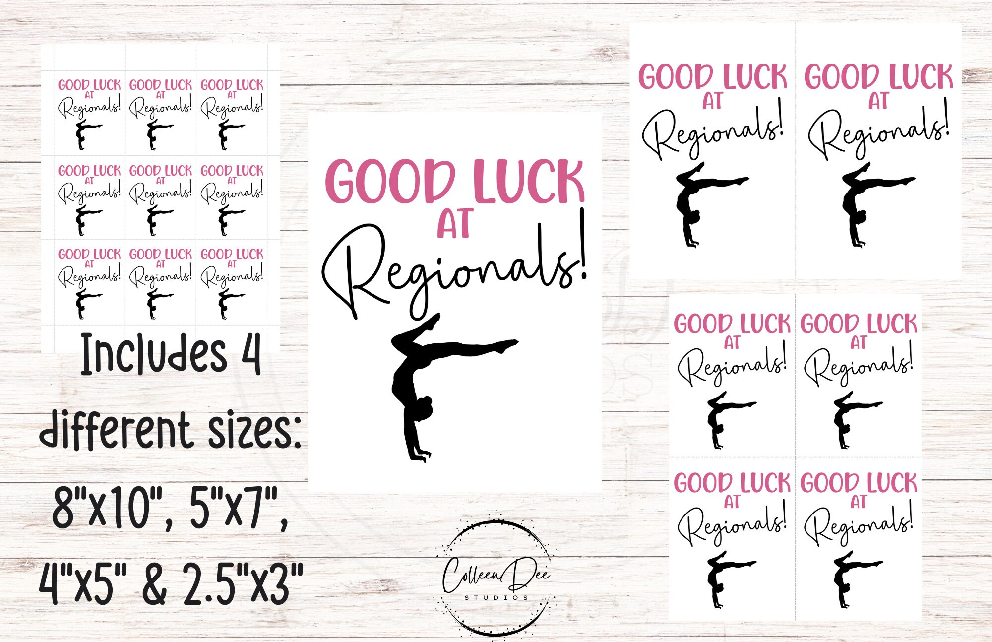 GYMNASTICS Good Luck at Regionals Printable Tag Team Good - Etsy