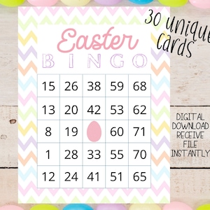 Easter Bingo | Easter Printable | Bingo Game | Easter Game | Digital ...