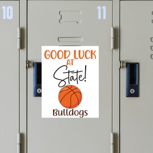 Editable Basketball Good Luck State Printable Tag Basketball - Etsy
