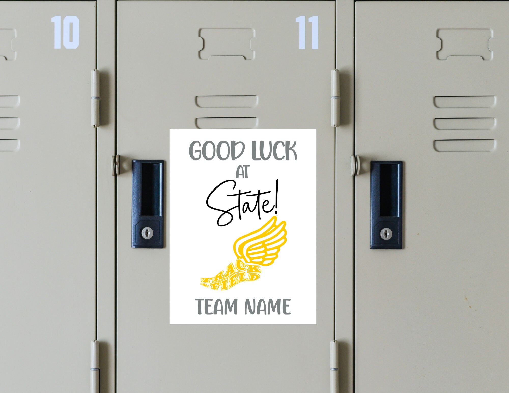 Editable TRACK Good Luck at State Printable Tag | Track & Field State ...