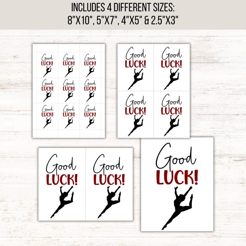 Dance Good Luck Printable Tag | Team Good Luck Tag | Dance Team | Dance ...