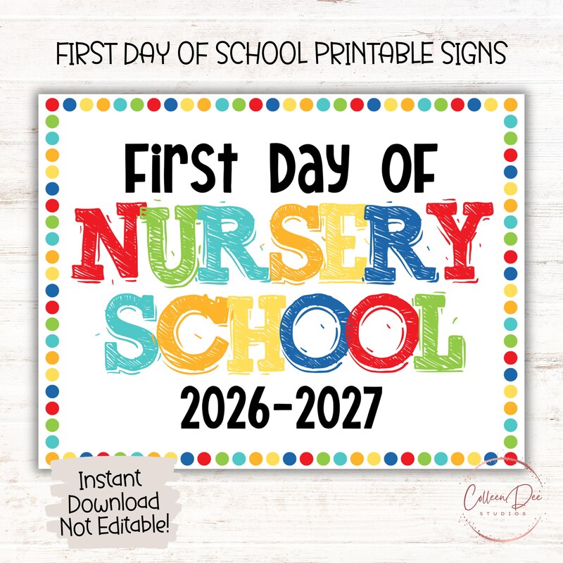 First Day at S School - Etsy