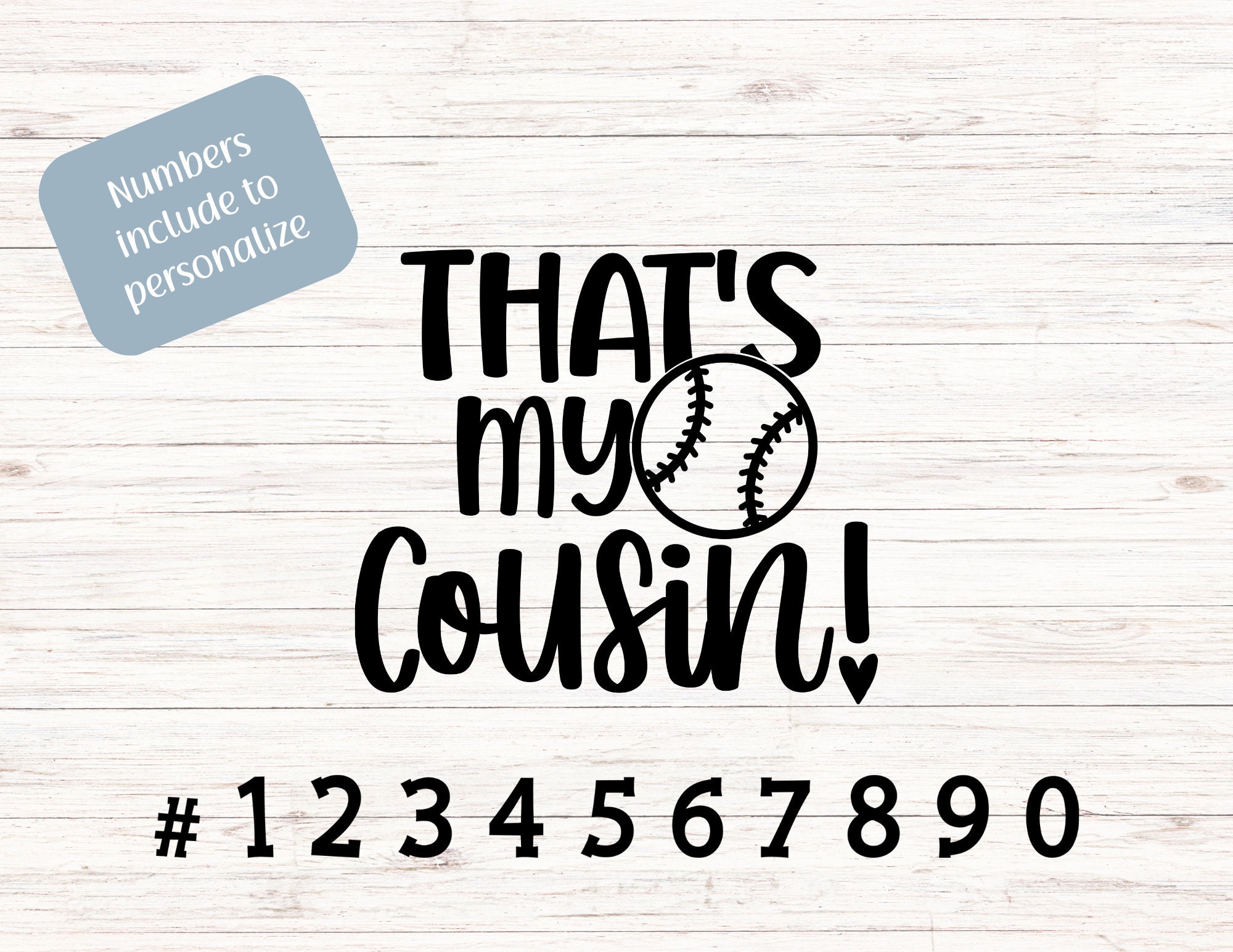 That's My Cousin! | Favorite Baseball Softball Player | SVG PNG File ...