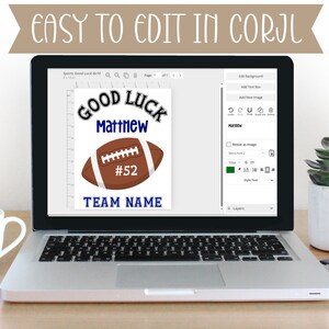 Editable Football Good Luck Printable Sign | Football Team Good Luck ...