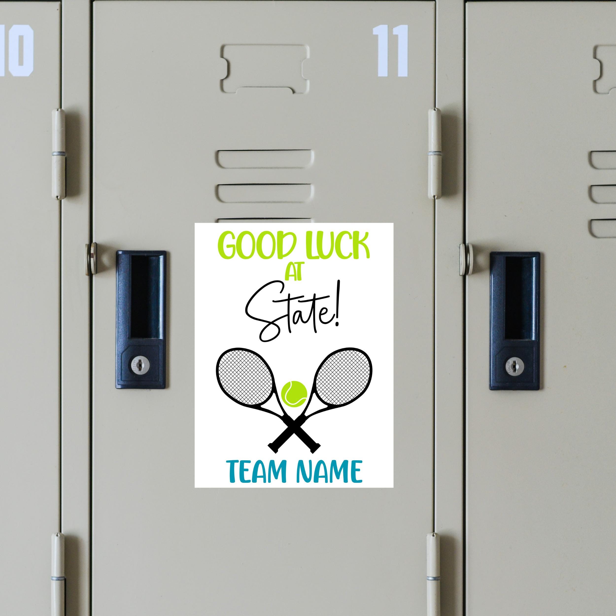 Editable TENNIS Good Luck at State Printable Tag | Tennis Team ...