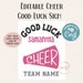 Editable Poms Cheer Good Luck Printable Sign Cheer Team Good Luck Edit ...
