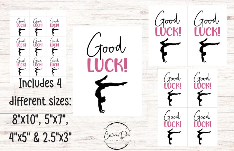 Gymnastics Good Luck Printable Tag Team Good Luck Tag - Etsy