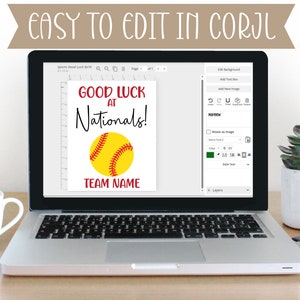 Editable SOFTBALL Good Luck at State Printable Tag | Softball Good Luck ...