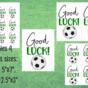 SOCCER Good Luck! Printable Tag | Team Good Luck | Printable Tag ...