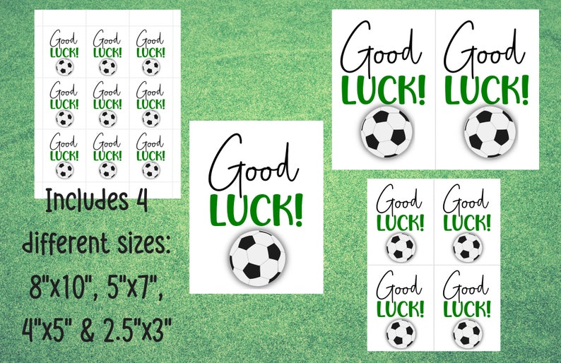 SOCCER Good Luck Printable Tag Team Good Luck Printable - Etsy