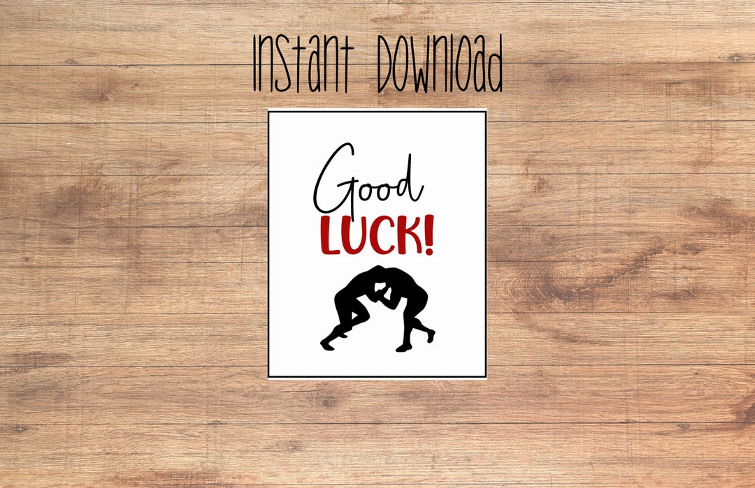 Wrestling Good Luck Printable Tag Team Good Luck Tag - Etsy