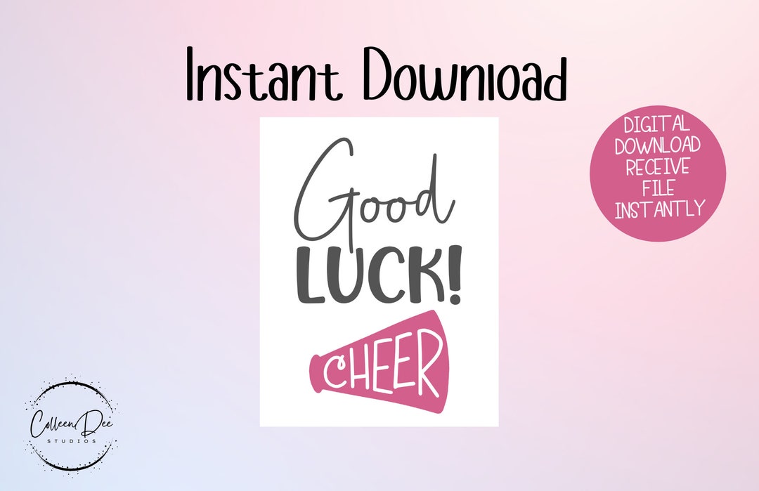 Cheer Good Luck Printable Tag | Team Good Luck Tag | Printable Tag ...