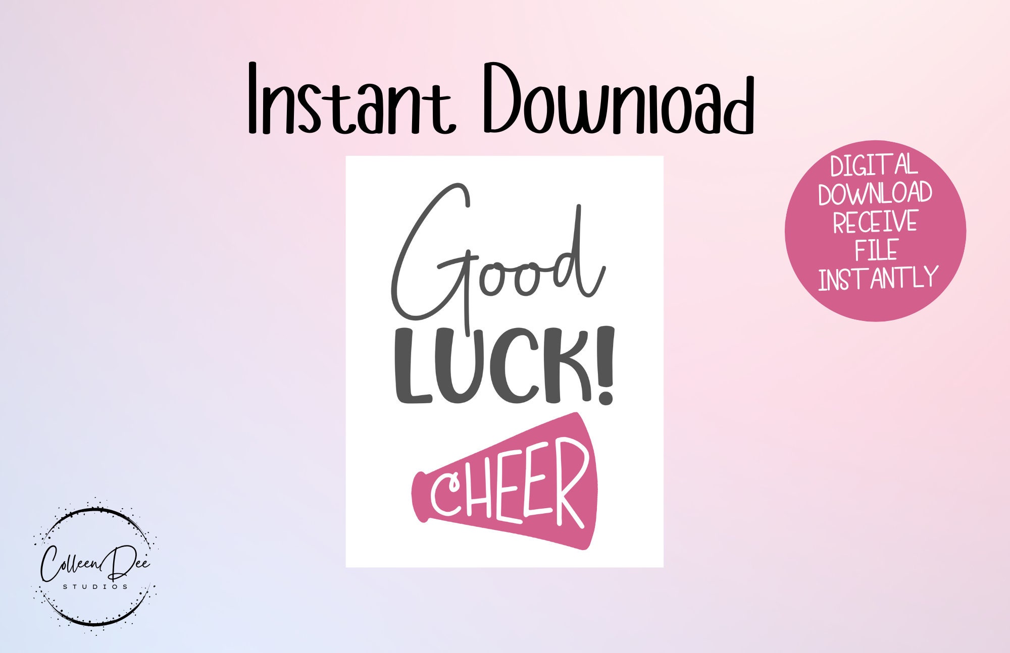 Cheer Good Luck Printable Tag Team Good Luck Tag Printable - Etsy