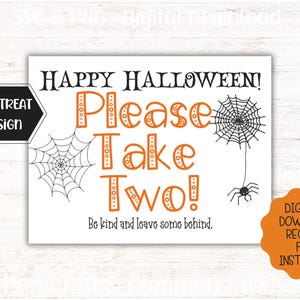 Printable Sign for Halloween Candy Bowl | Trick or Treater Sign ...
