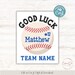 Editable Baseball Good Luck Printable Sign | Baseball Team Good Luck ...