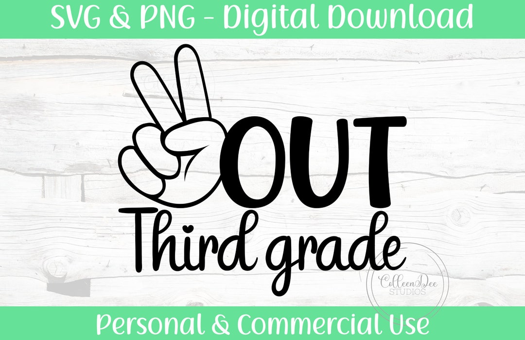 Peace Out Third Grade Svg School Shirt School SVG - Etsy
