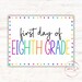 FIRST and LAST Day of EIGHTH Grade Sign Set | 1st Day of 8th Grade ...