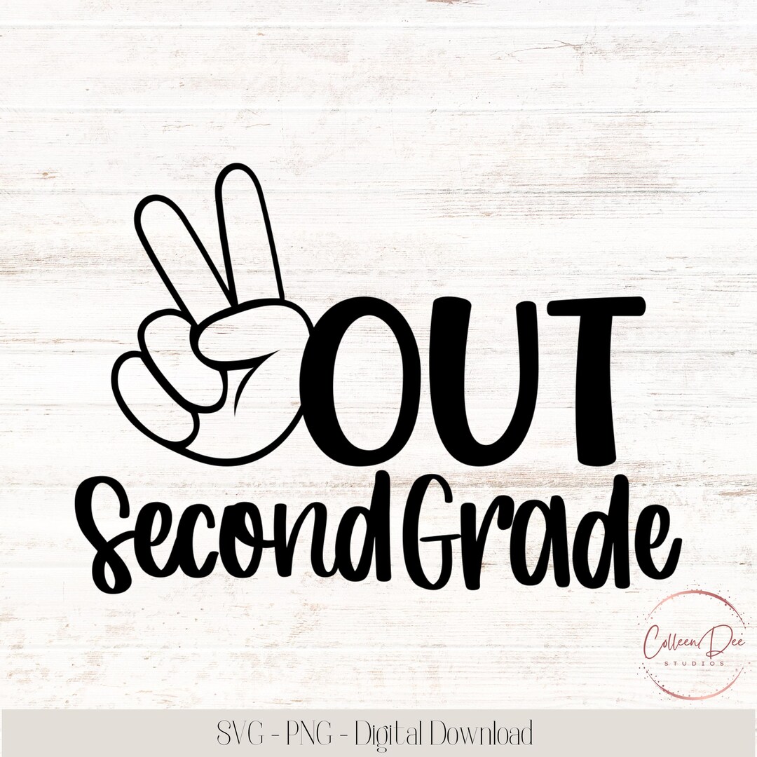 Peace Out 2ND Grade Svg | School Shirts | School SVG | Middle School ...