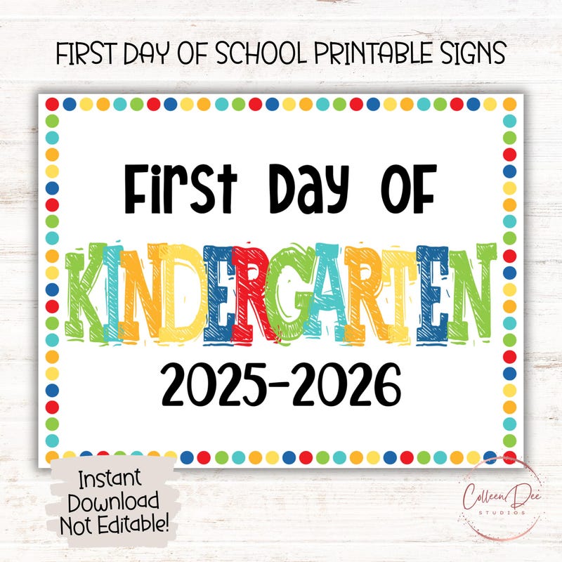 Welcome to Kindergarten Sign - Etsy