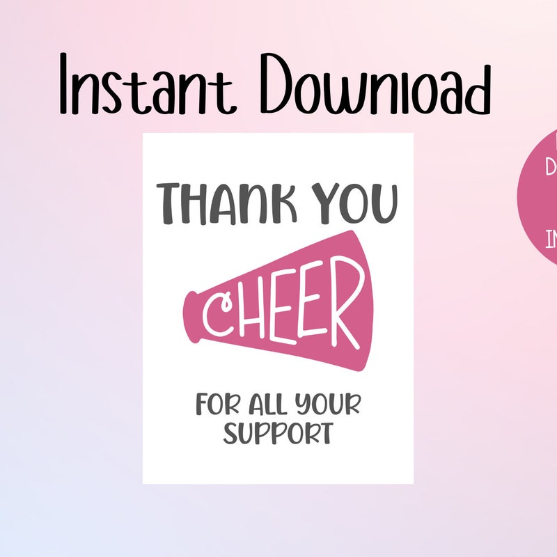 Cheer Thank You - Etsy