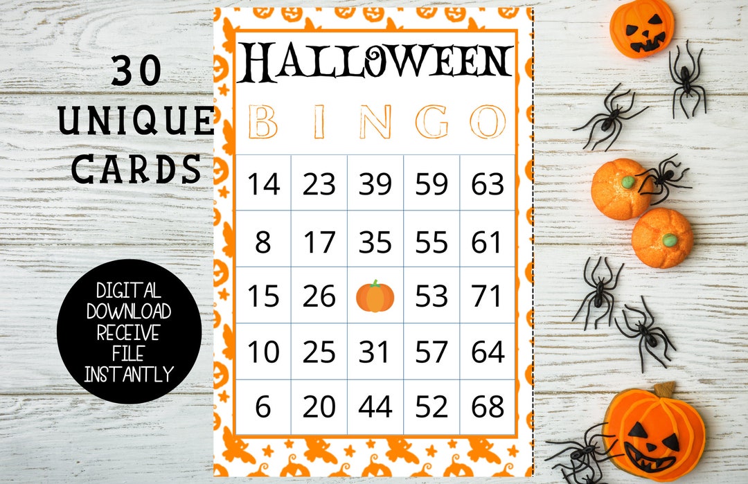 Halloween Bingo | Halloween Printable | Bingo Game | Halloween Game ...