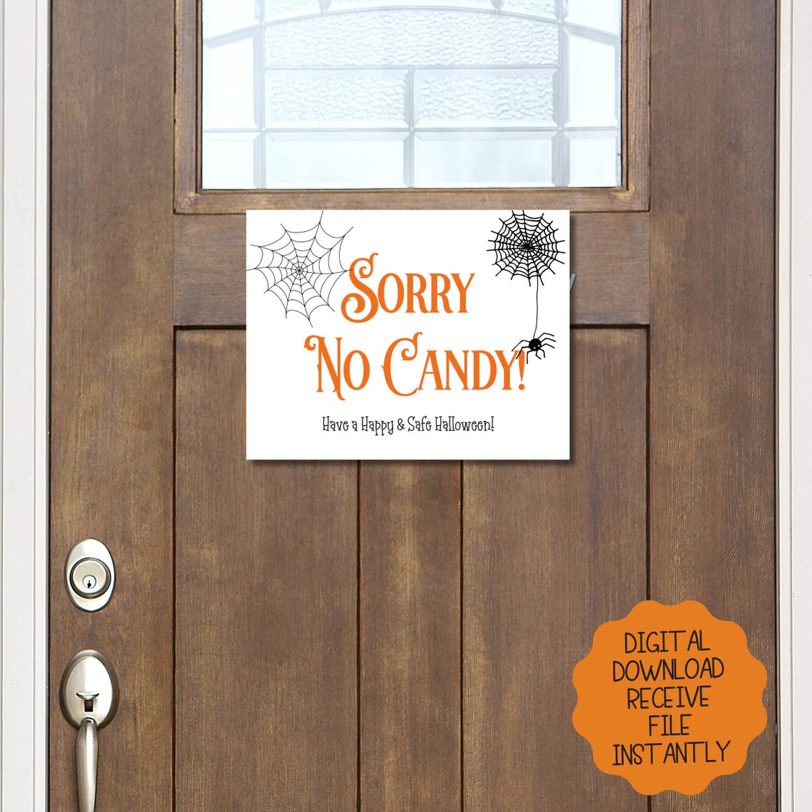 Sorry No Candy Printable Sign | Trick or Treater Sign | Instant ...