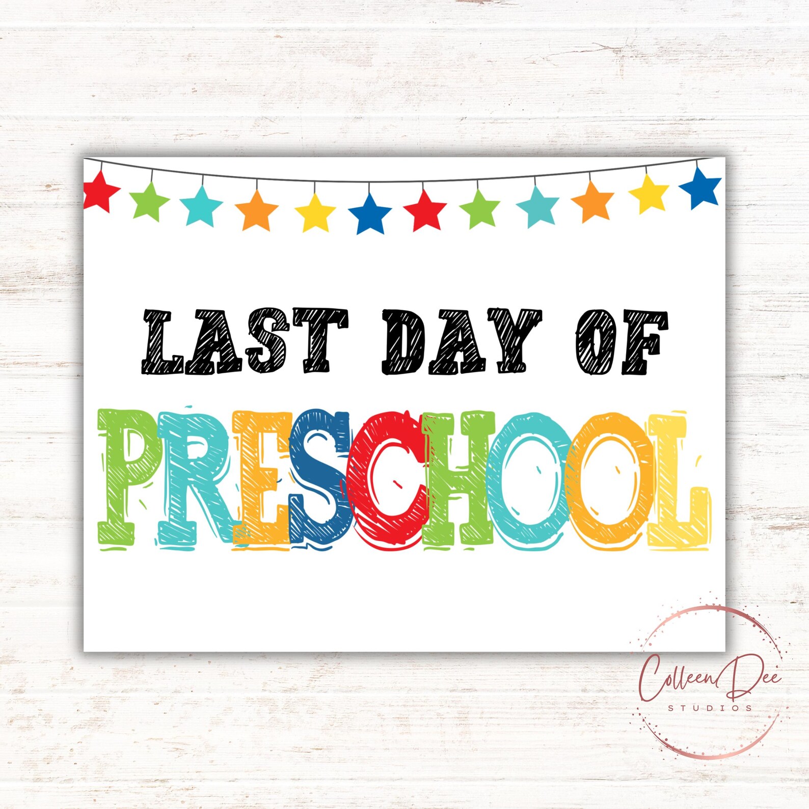 FIRST and LAST Day of Preschool Sign Set | 1st Day of Preschool ...