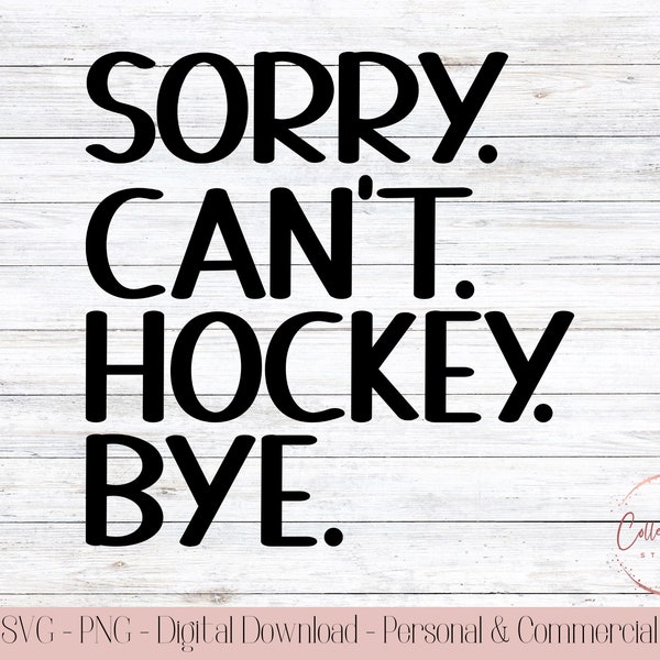 Hockey Bye Svg - Etsy Australia