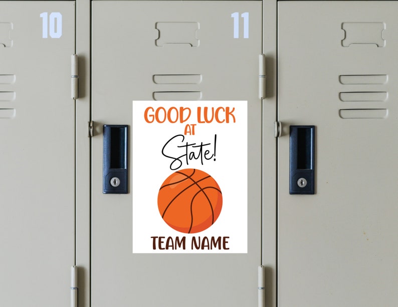 Editable Basketball Good Luck State Printable Tag | Basketball Team ...
