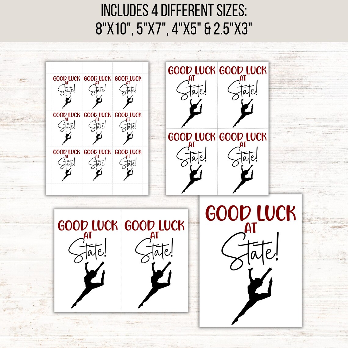 Dance Good Luck at State Printable Tag | Dance Team | Dance Tournament ...