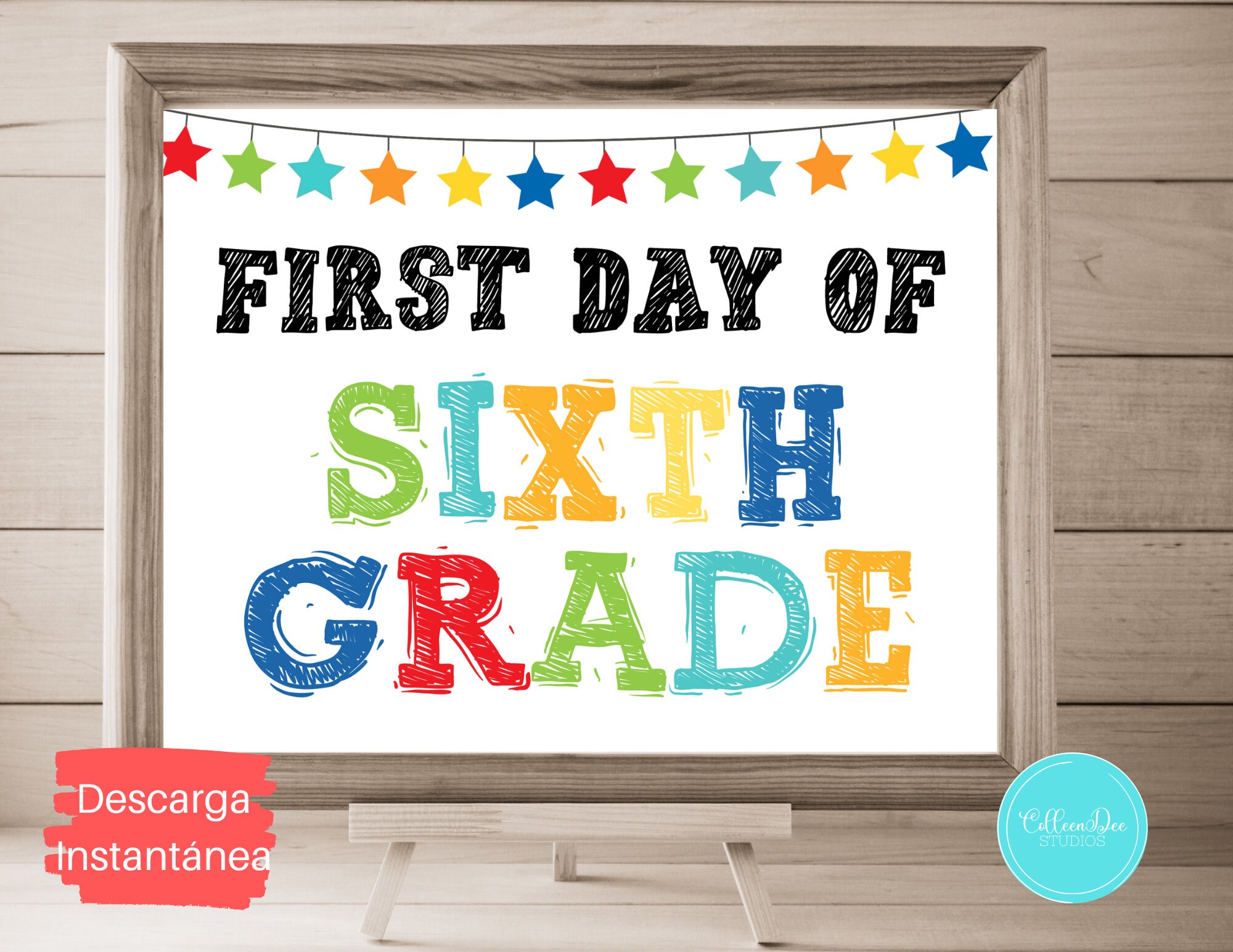 SIXTH GRADE SIGN First Day of 6th Grade Sign Start School - Etsy