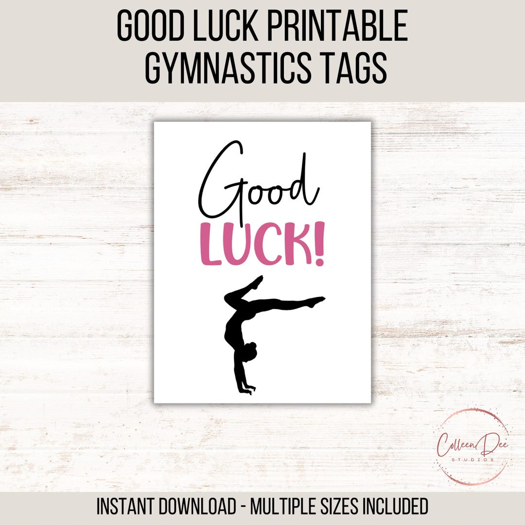 Gymnastics Good Luck Printable Tag | Team Good Luck Tag | Gymnastics ...